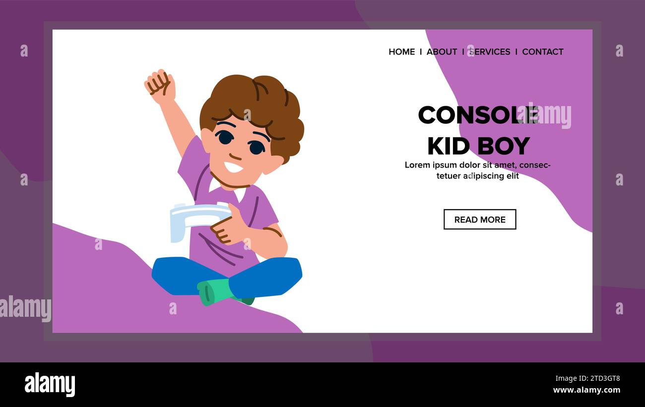 gamer console kid boy vector Stock Vector Image & Art - Alamy