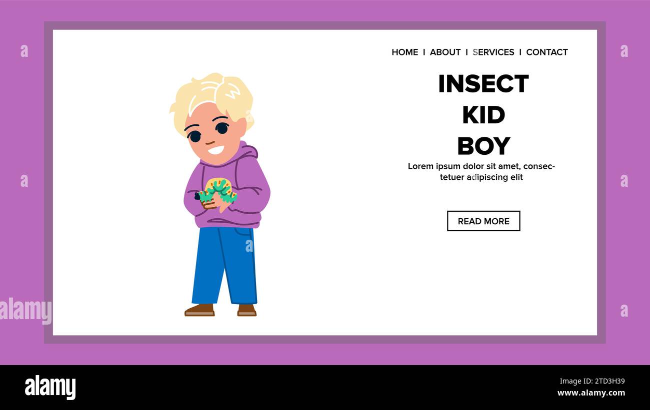 environment insect kid boy vector Stock Vector Image & Art - Alamy