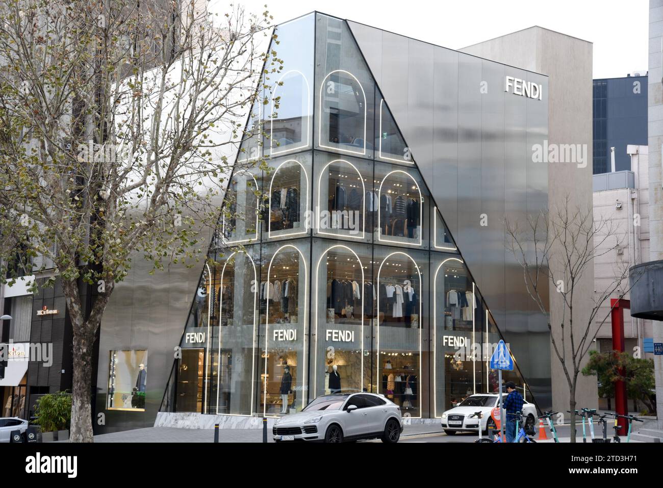 Fendi store and brand in Gangnam, Seoul, South Korea on December 13 ...