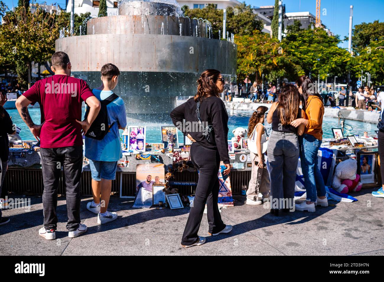 Tel Aviv, Israel - December 15, 2023. People come to worship. Dizengoff ...