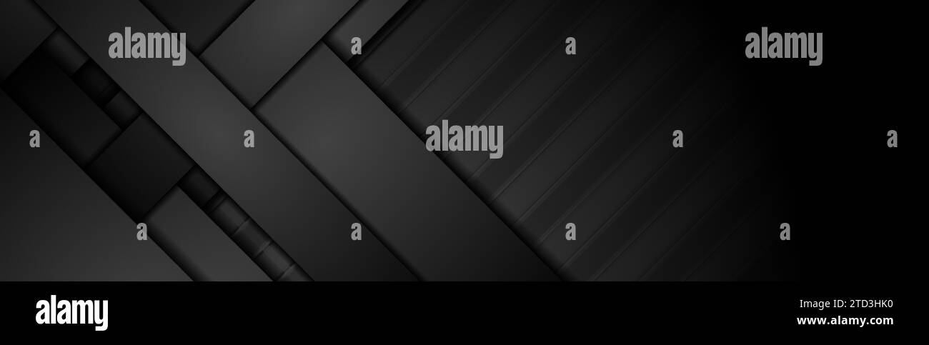 Geometry tech abstract background with black stripes. Vector banner ...