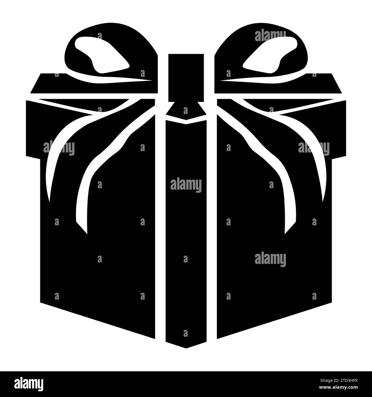 Gift black icon on white background Stock Vector Image & Art - Alamy