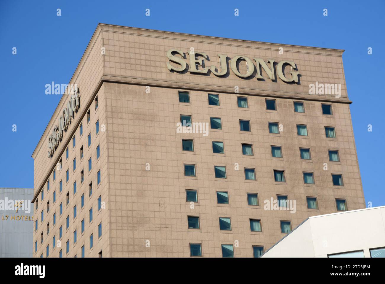 Sejong Hotel brand in Seoul, South Korea on December 13, 2023. (Photo ...