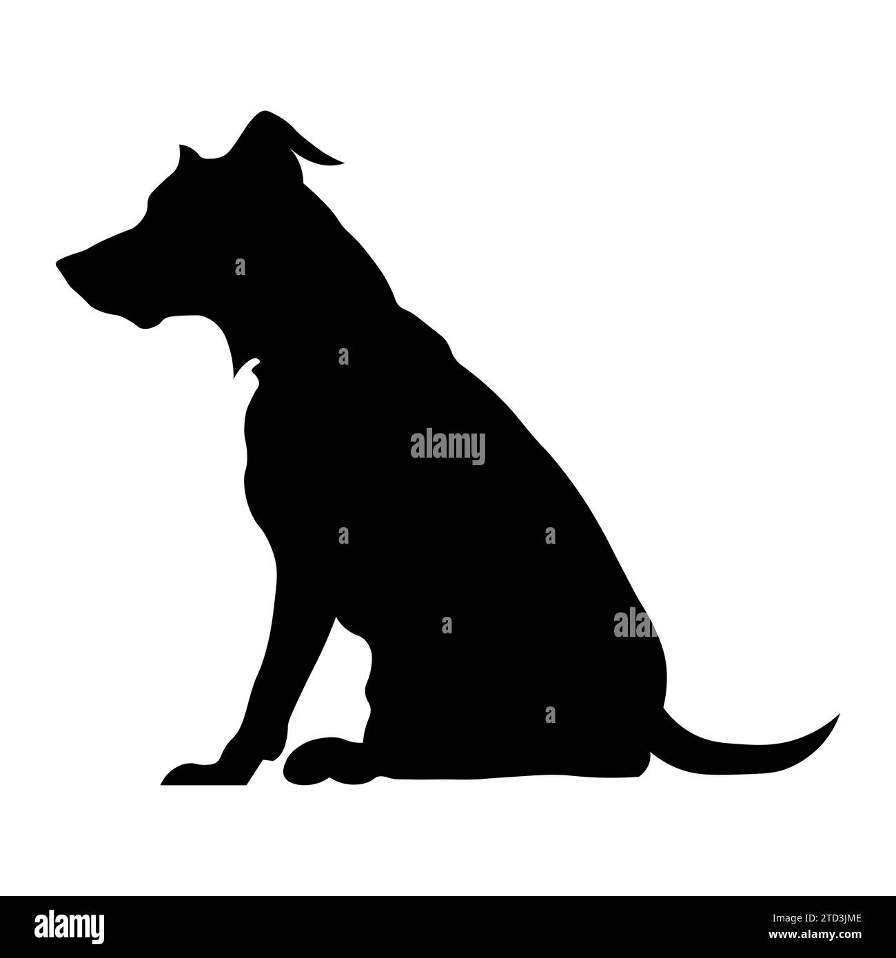 Dog on walk black Cut Out Stock Images & Pictures - Alamy