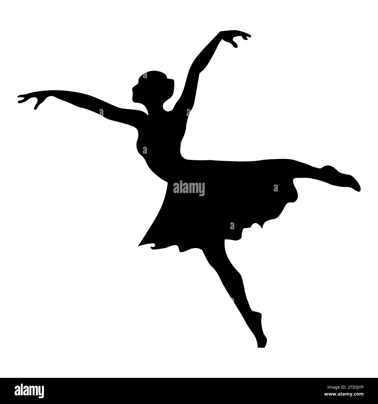 Female dancer black icon on white background Stock Vector Image & Art ...