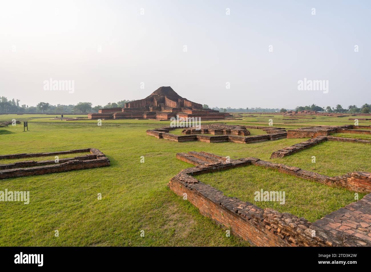 Scenic landscape view of ancient Somapura Mahavihara aka Paharpur ...