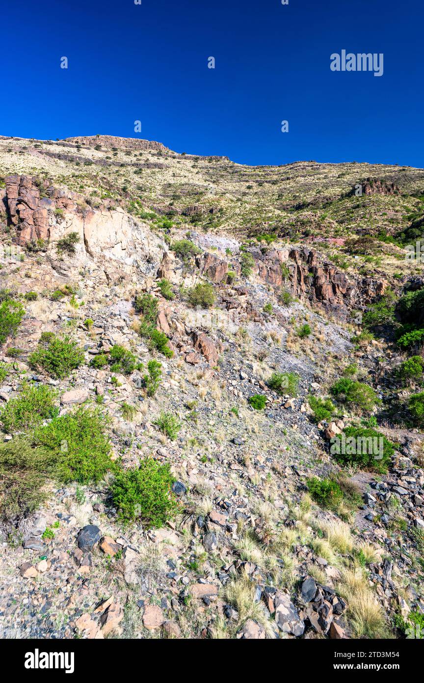 Jabal Farwaa near the village of Al Jawwah. Landscape of the Asir ...