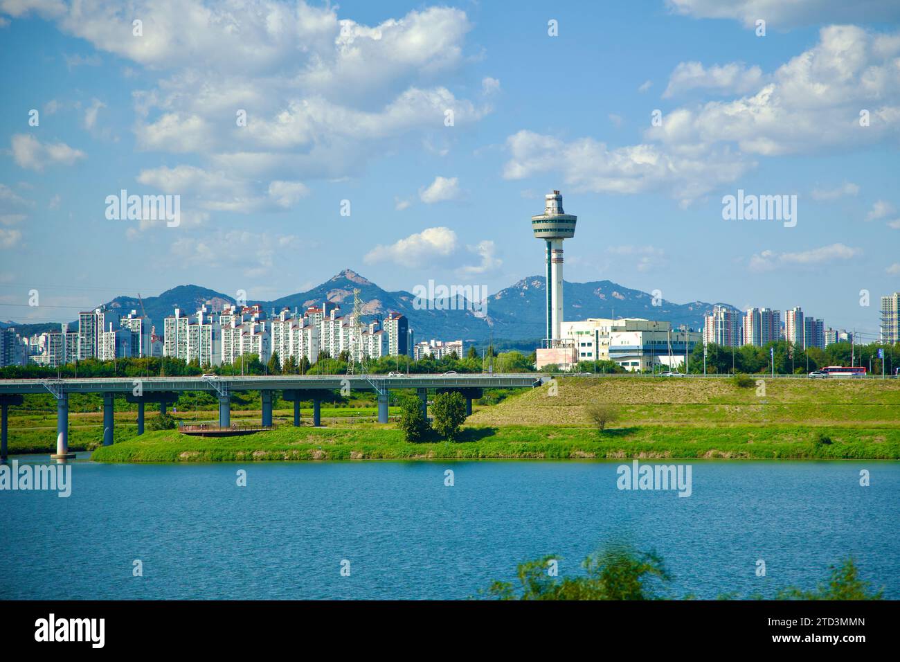 Seoul, South Korea - October 1, 2023: Guri Tower stands tall against ...