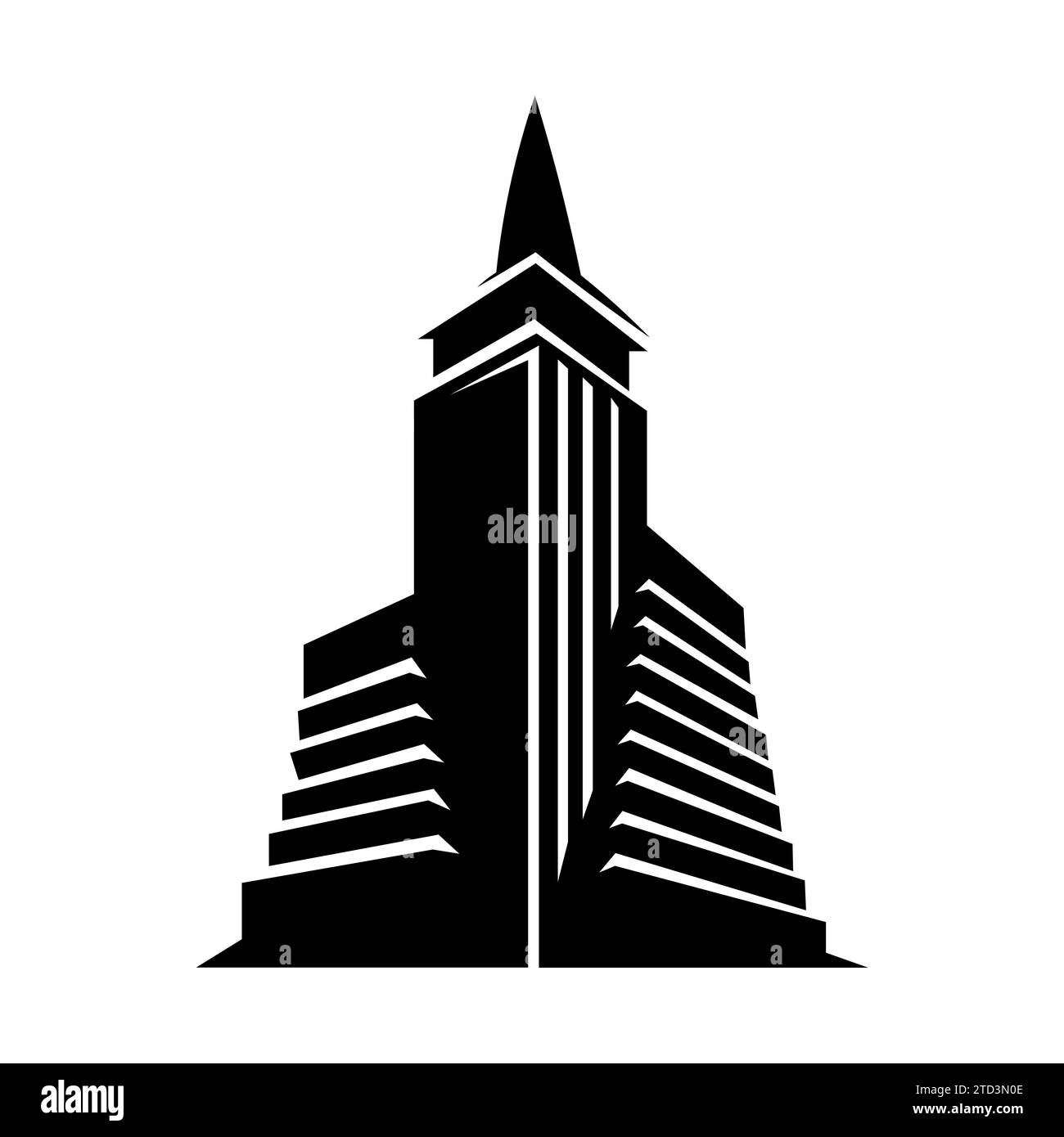 Skyscraper black icon on white background Stock Vector Image & Art - Alamy