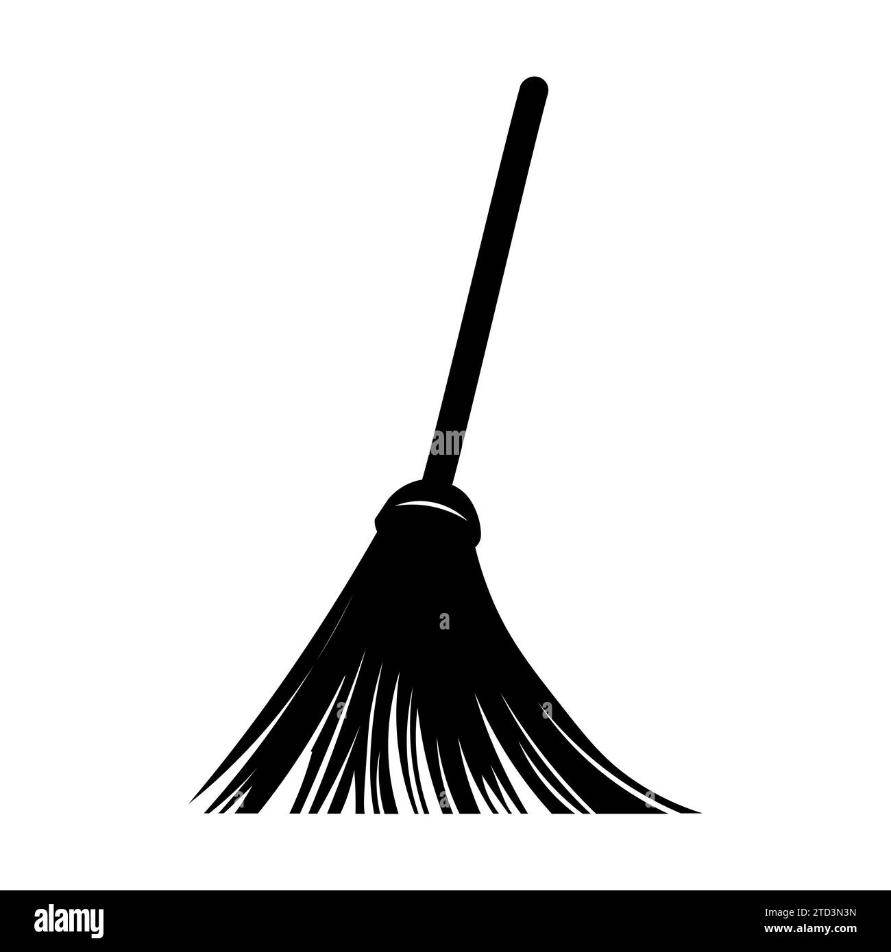 Broom black icon on white background Stock Vector Image & Art - Alamy
