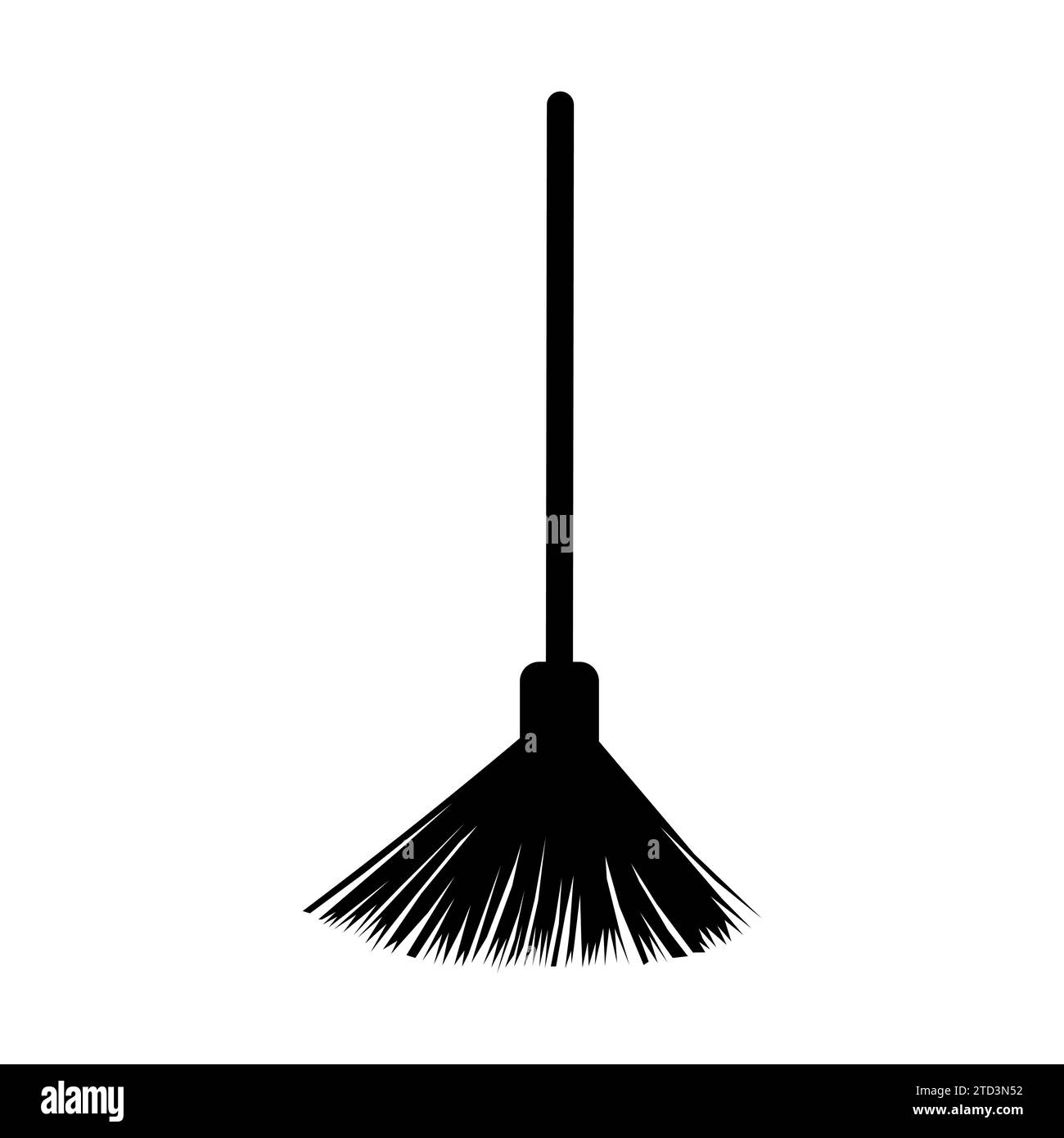 Broom black icon on white background Stock Vector Image & Art - Alamy