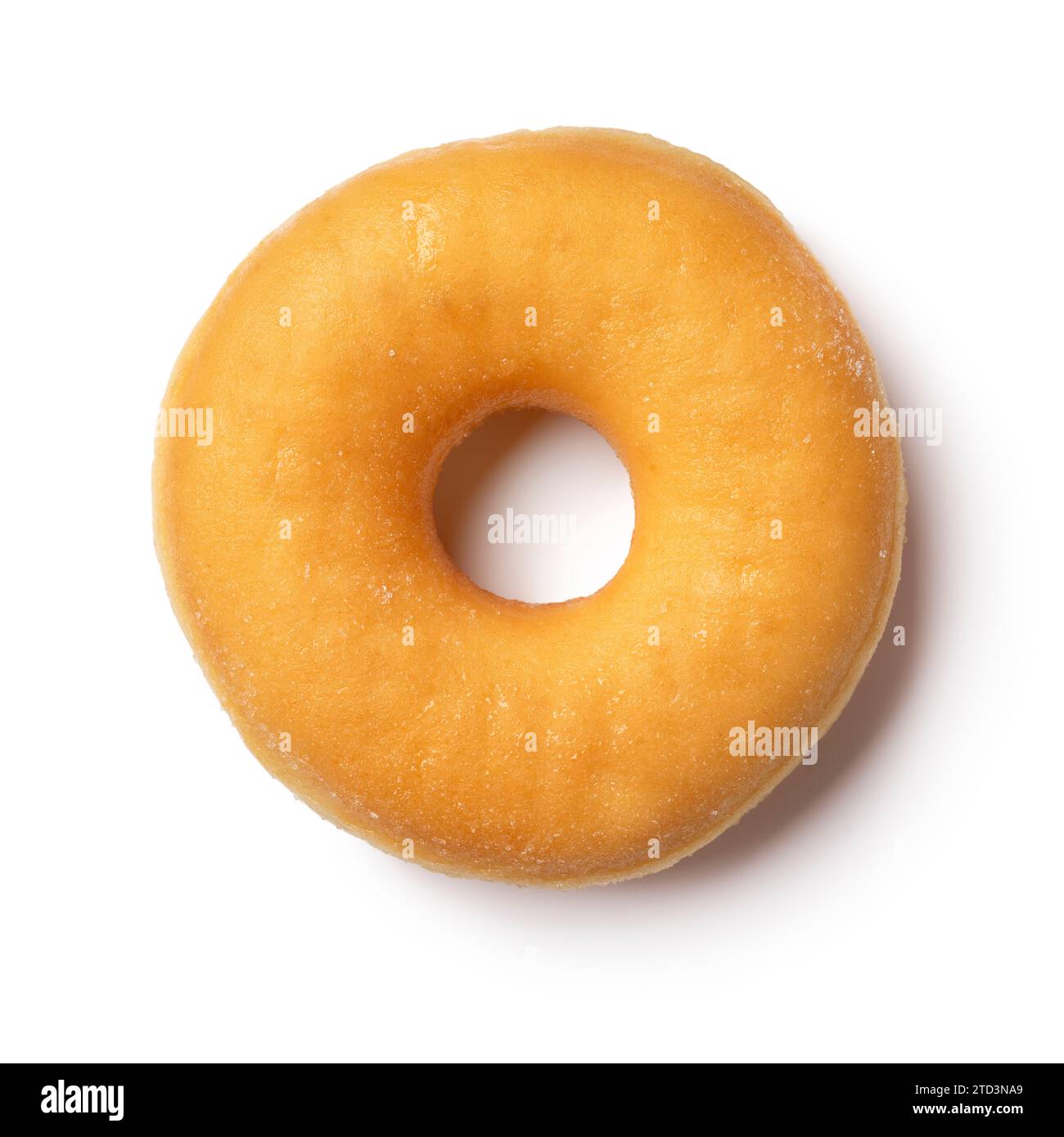 Single tasty sweet traditional donut close up seen from above isolated ...