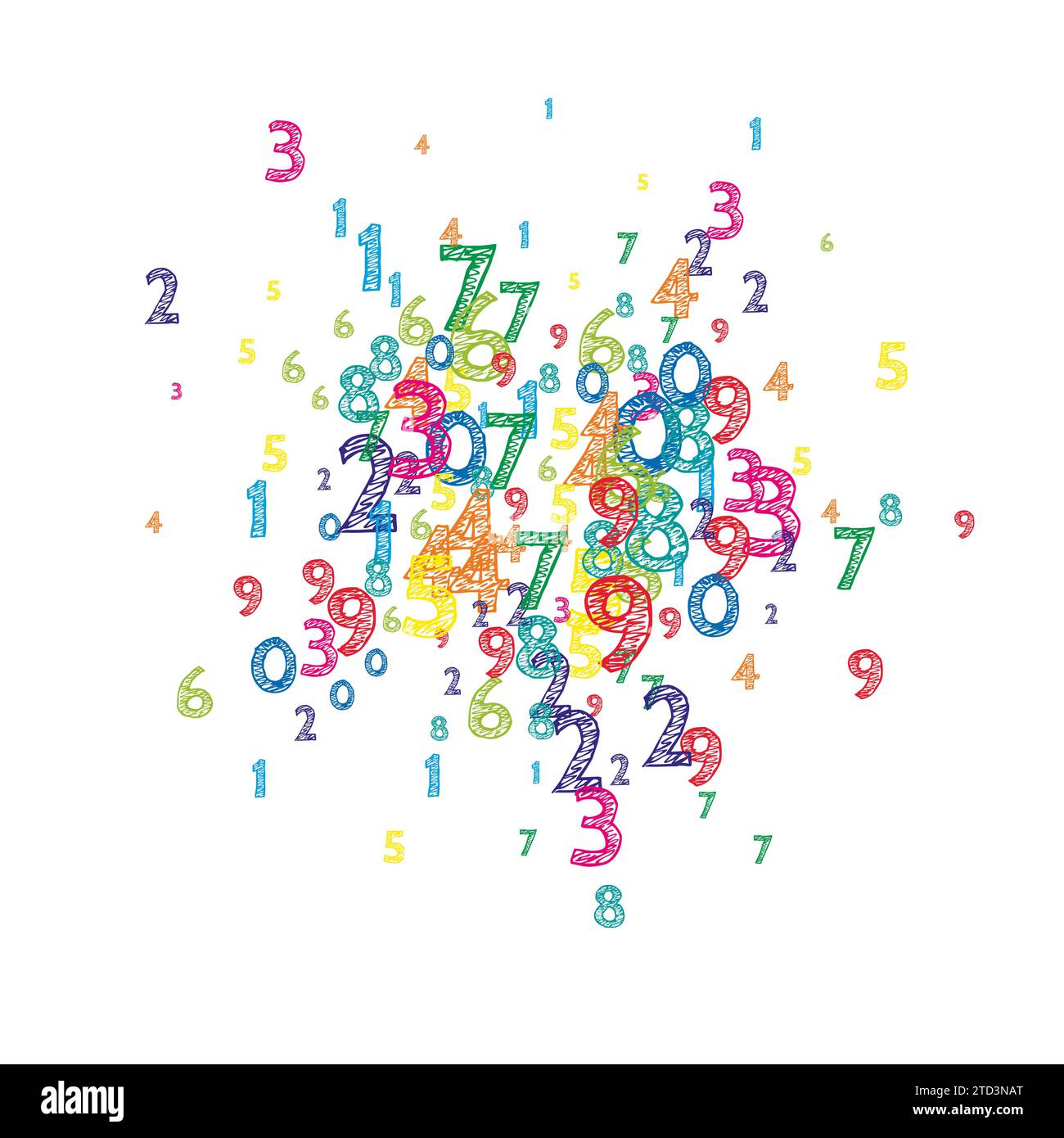 Explosion of numbers Cut Out Stock Images & Pictures - Alamy