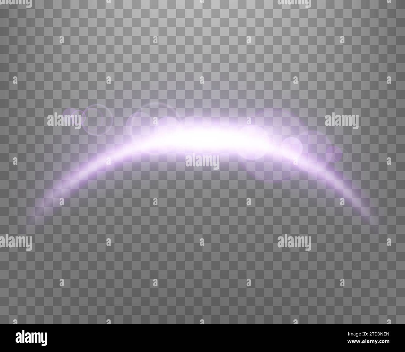 Purple magic arch with sunlight lens flare. Neon realistic energy flare ...