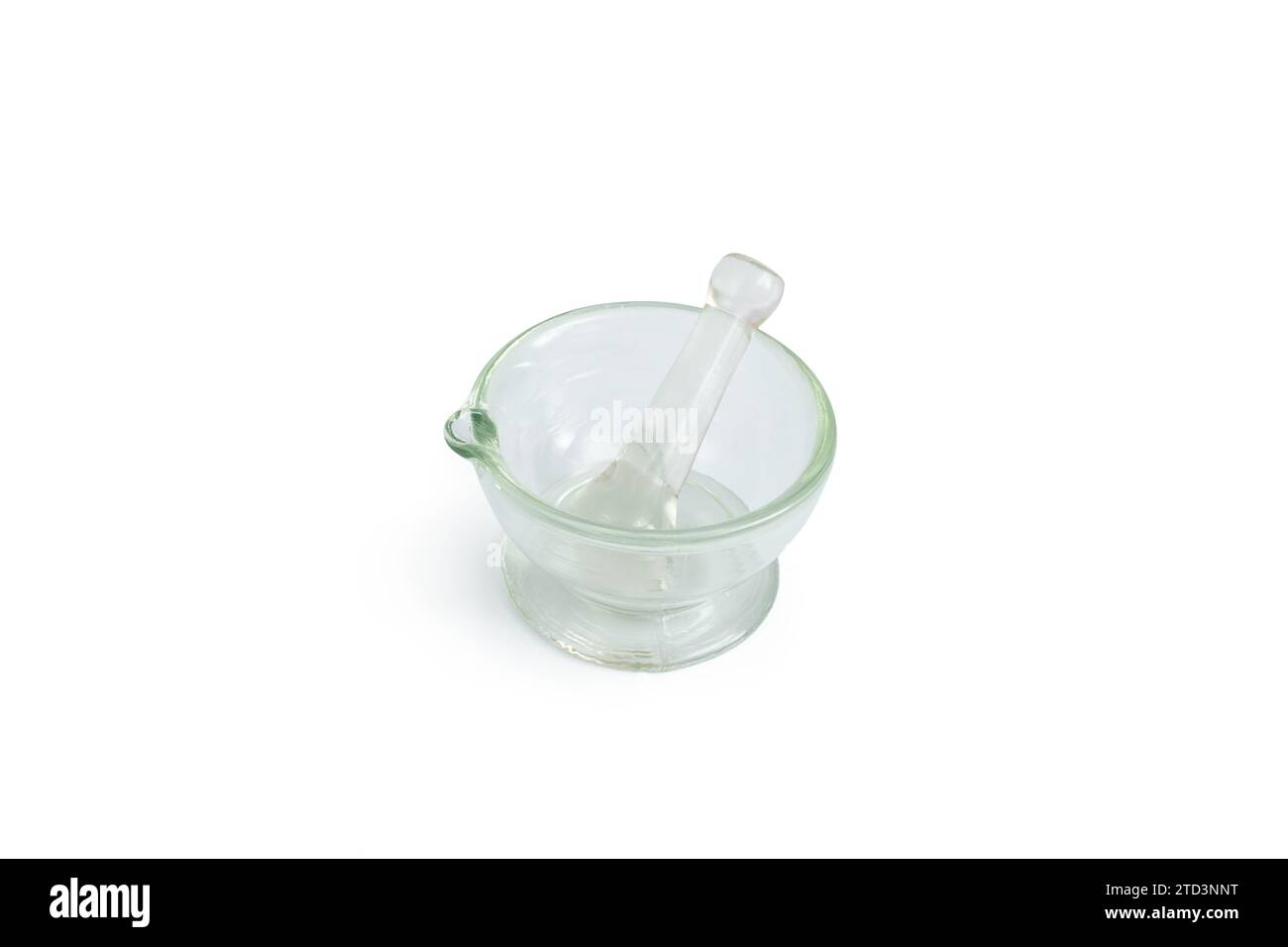 Laboratory mortar and pestle isolated on a white Stock Photo - Alamy