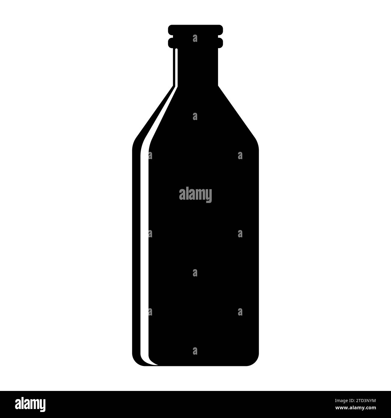 Bottle vector black icon on white background Stock Vector Image & Art ...