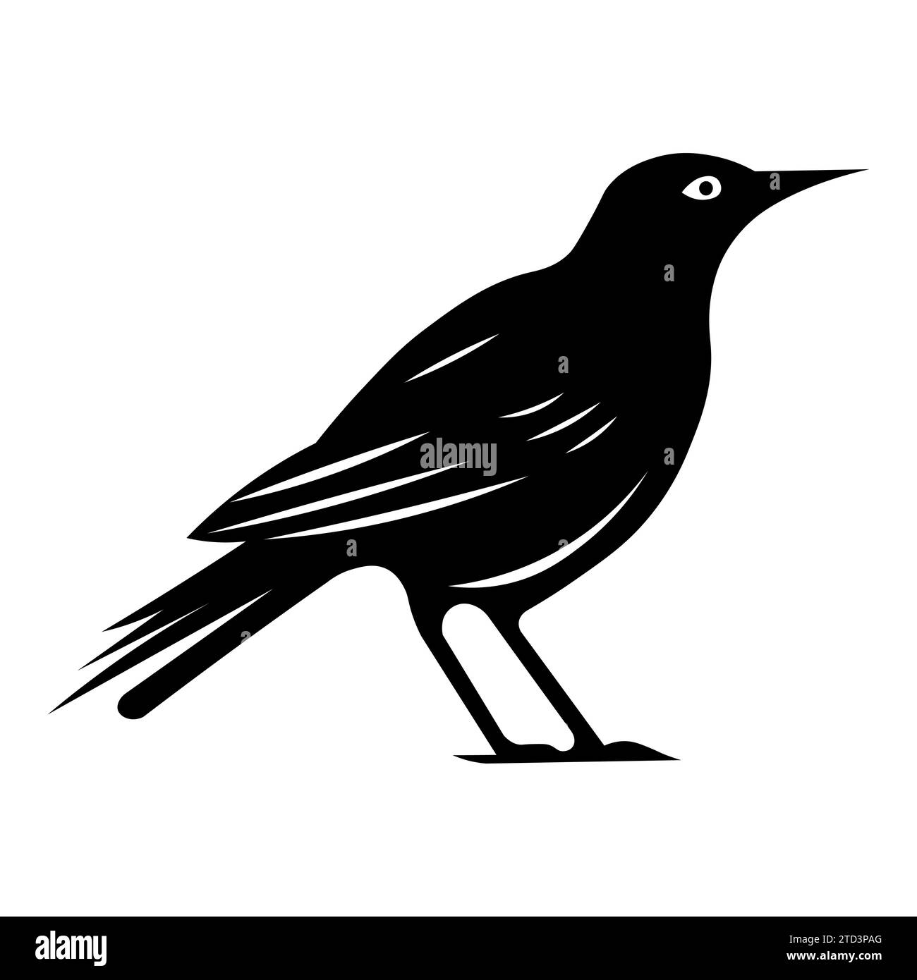 Bird vector black icon on white background Stock Vector Image & Art - Alamy