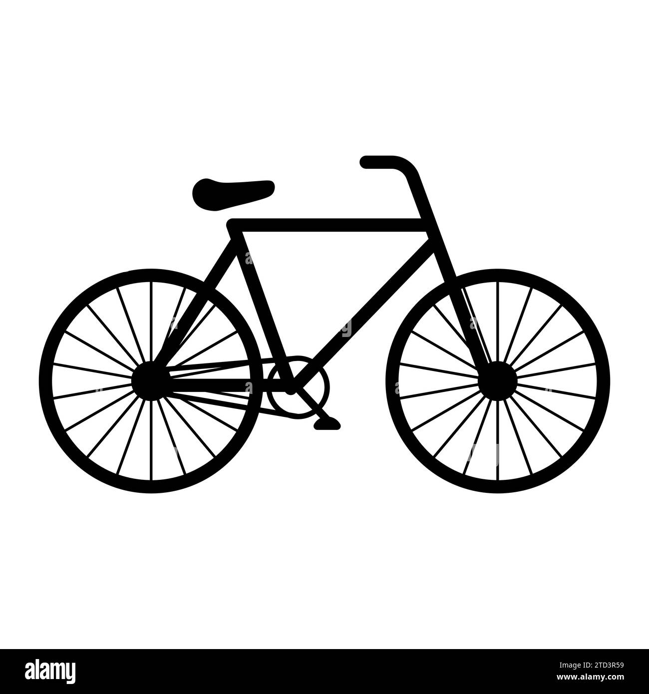 Bicycle vector black icon on white background Stock Vector Image & Art ...