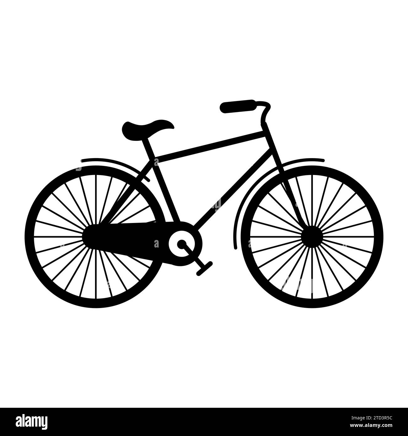 Bicycle vector black icon on white background Stock Vector Image & Art ...
