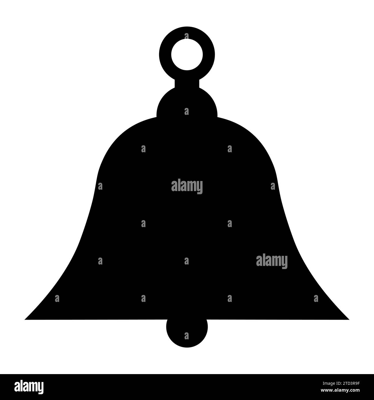 Bell vector black icon on white background Stock Vector Image & Art - Alamy