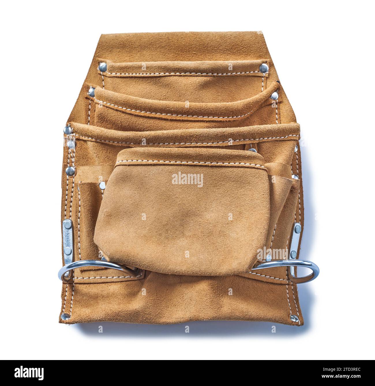 Empty leather tool belt isolated on white Stock Photo - Alamy