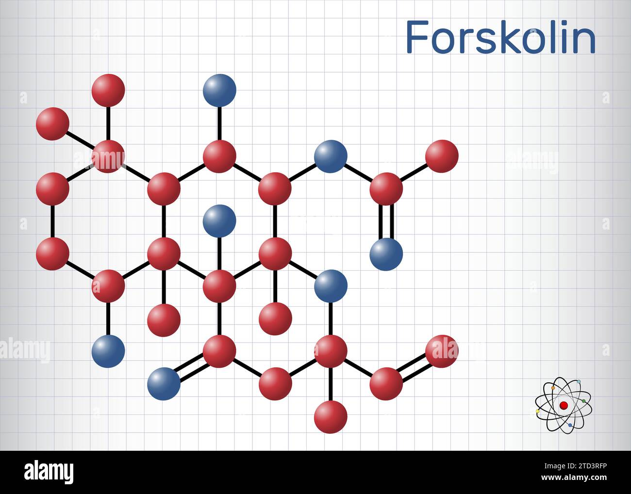 Forskolin, coleonol molecule. It is anti-HIV agent, labdane diterpene ...
