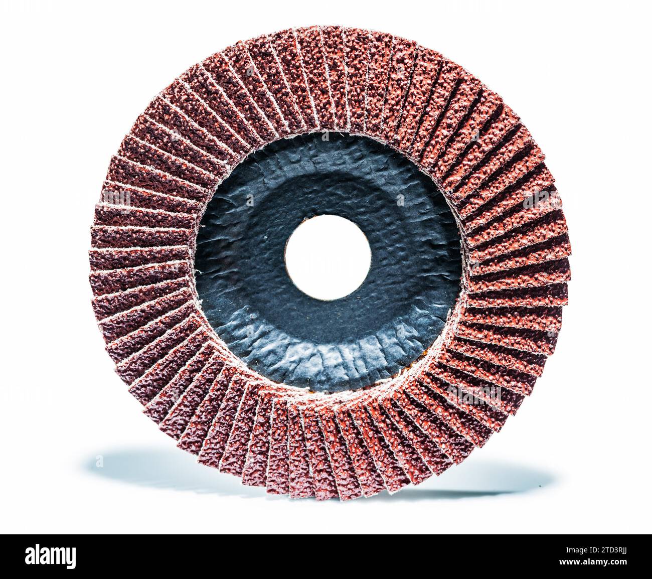 Abrasive treatment tool brown sanding flap disc isolated Stock Photo ...