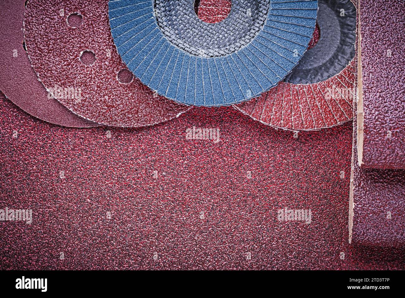 Rolled glass-paper abrasive wheels on polishing sheet Stock Photo - Alamy