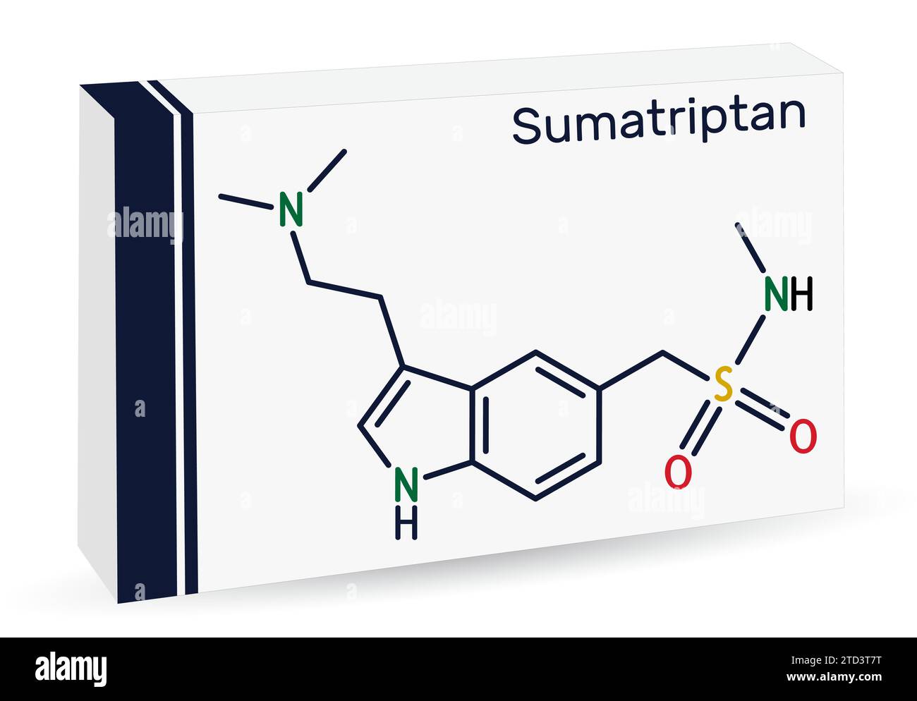 Sumatriptan molecule. It is serotonin receptor agonist used to treat ...