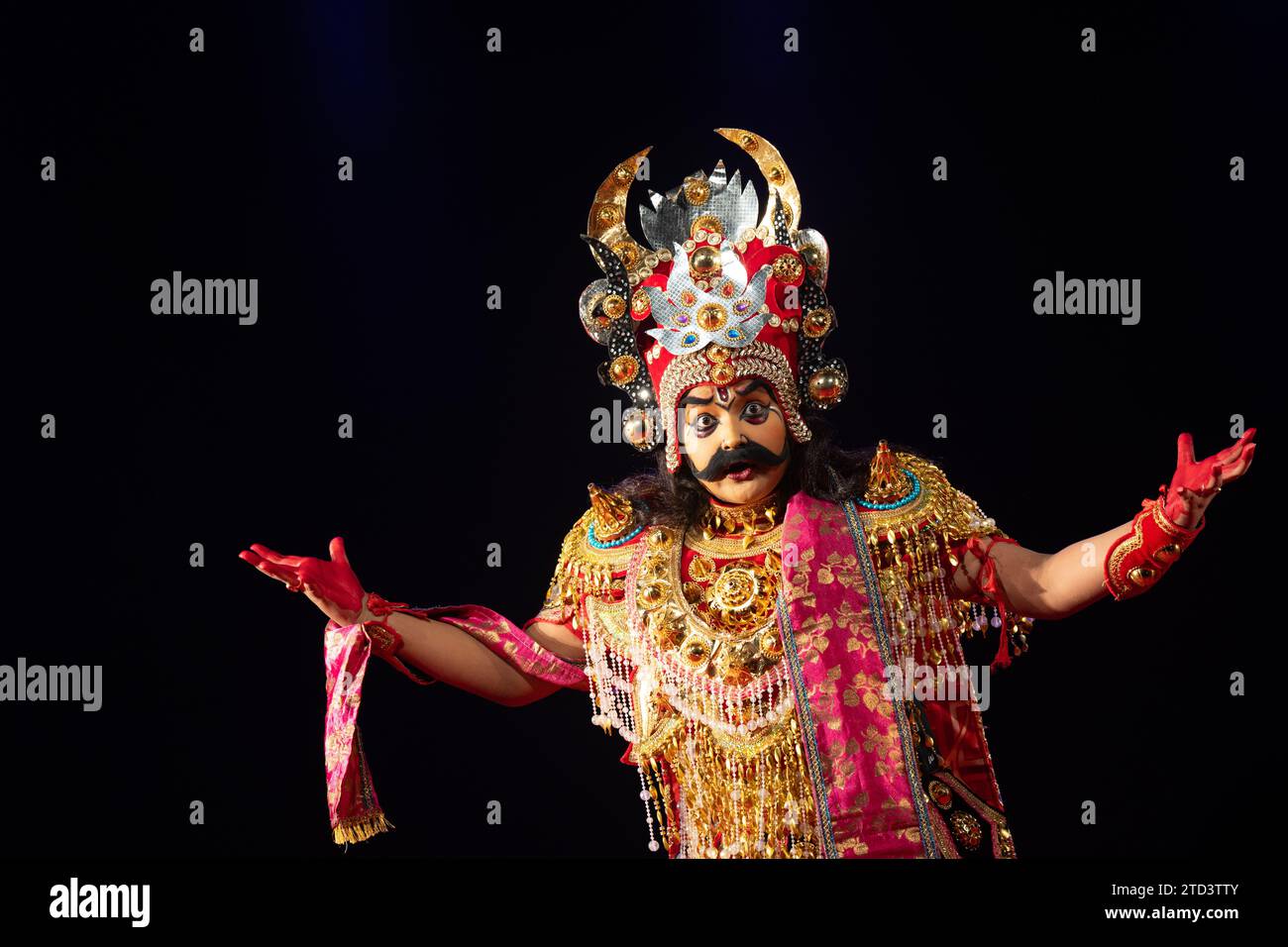 An woman artist takes part of Hindu mythological character as she ...