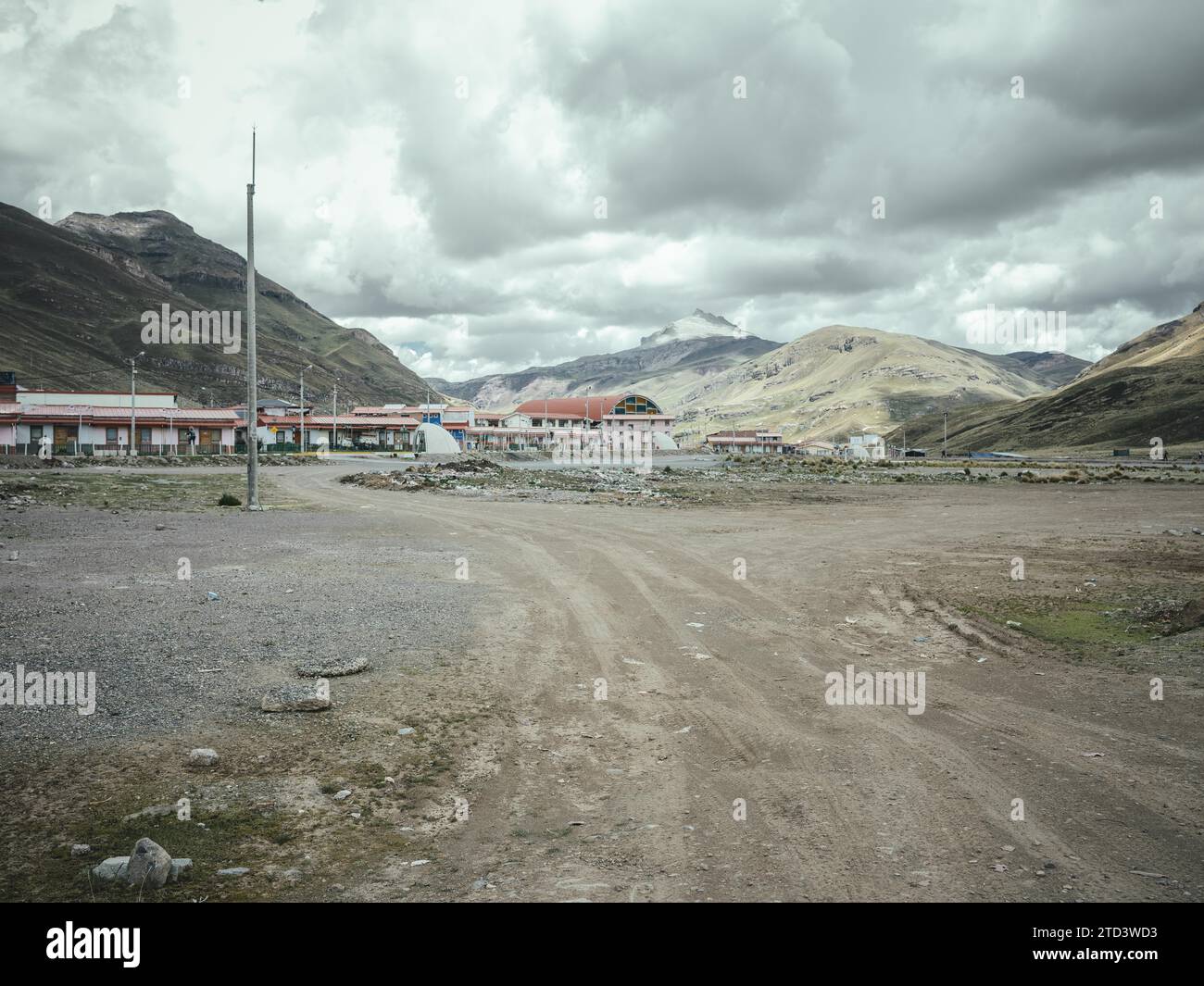 Morococha Nueva, miners' town, built by the Chinalco Group in 2012 ...