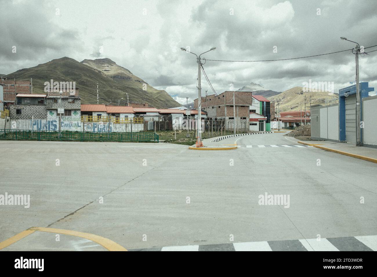 Morococha Nueva, miners' town, built by the Chinalco Group in 2012 ...
