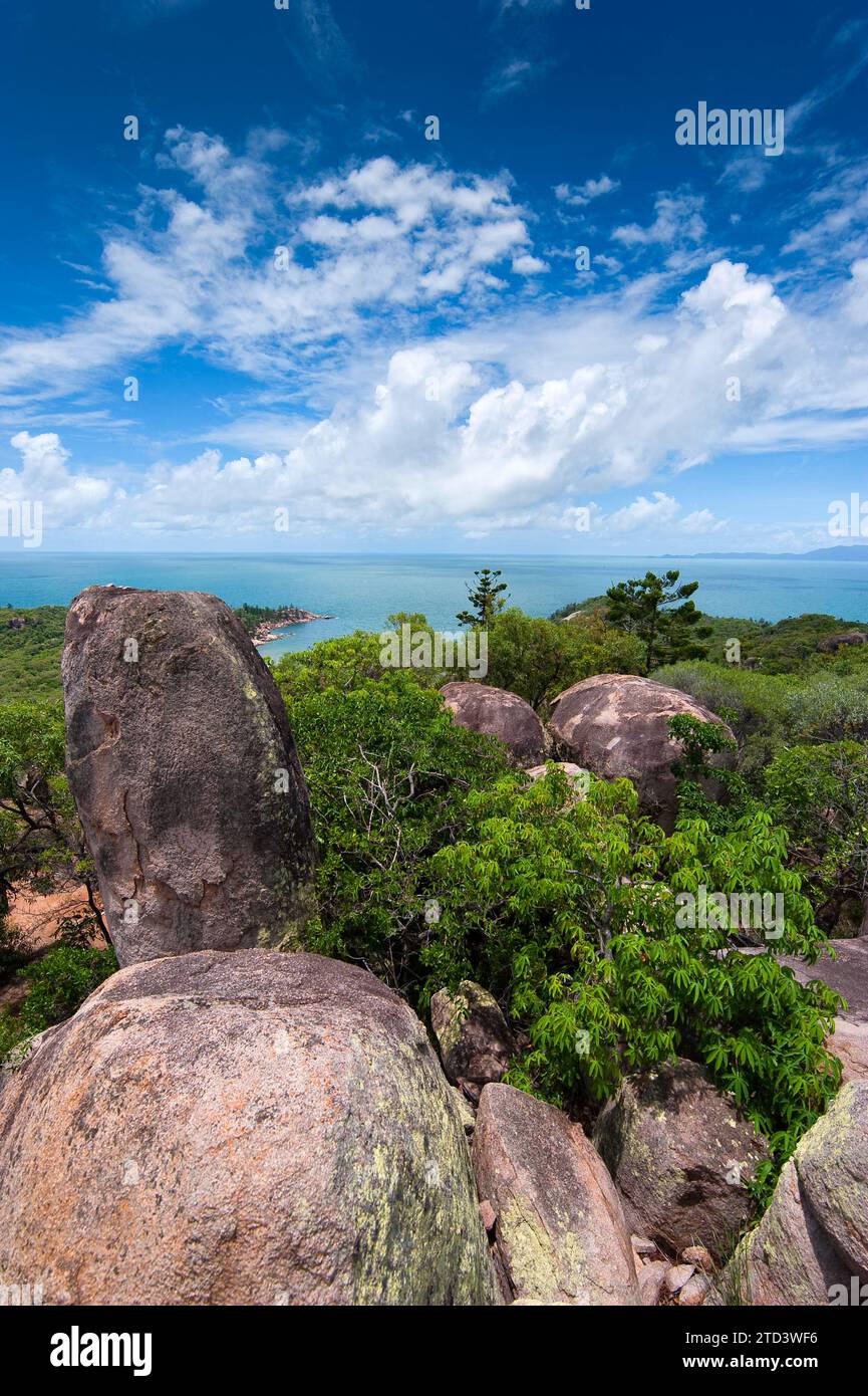 Hiking trail with granite rocks, nature, landscape, eucalyptus on the ...