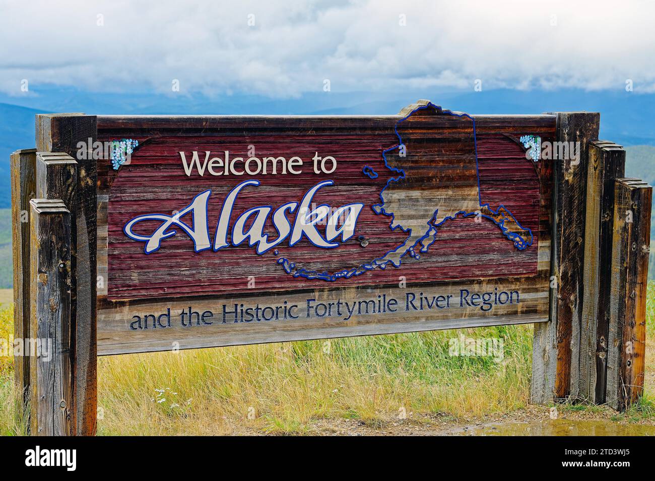 Welcome to alaska sign hi-res stock photography and images - Alamy
