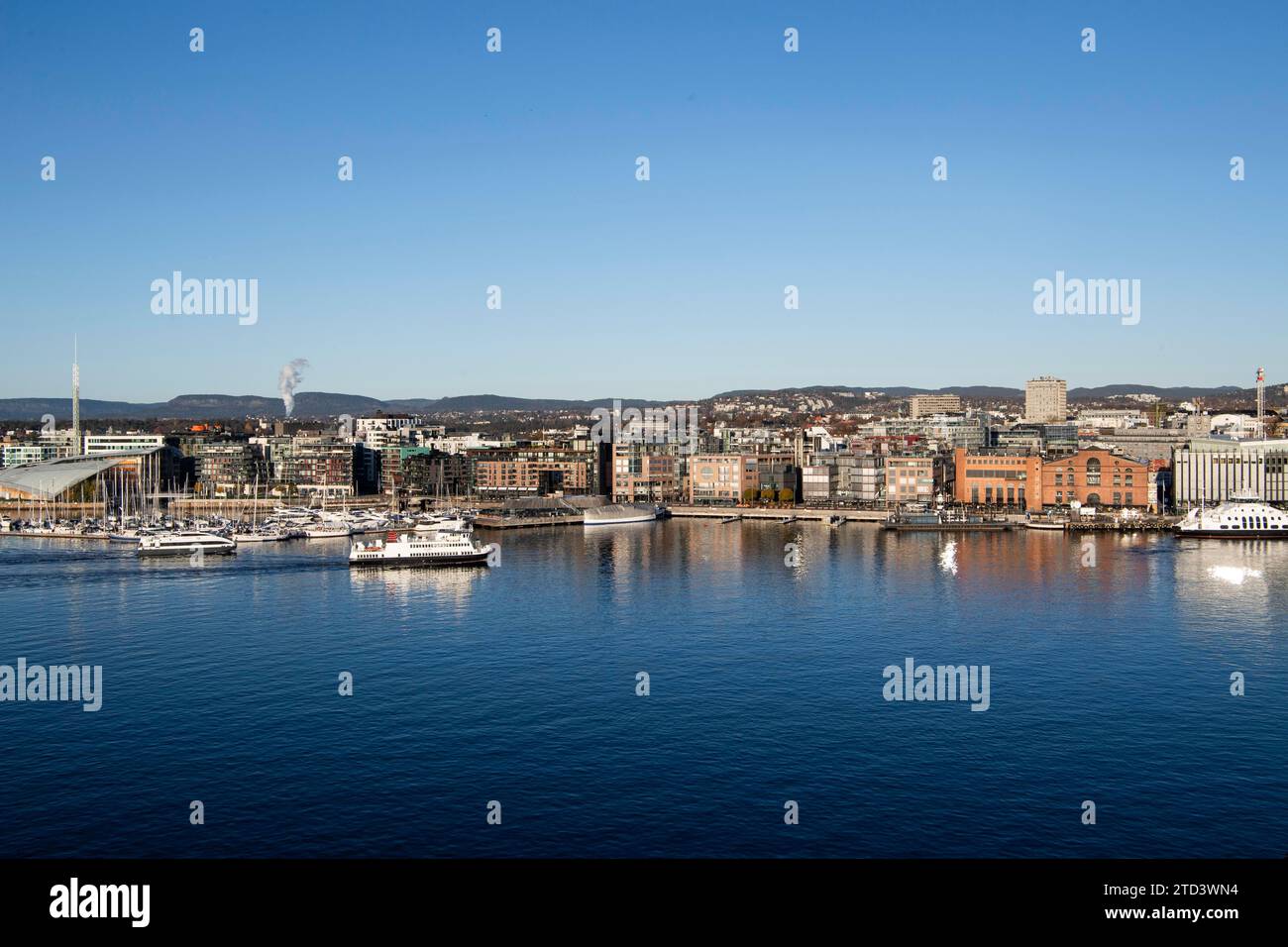 Harbour pier and ferry boat, Oslo, Norway Stock Photo - Alamy