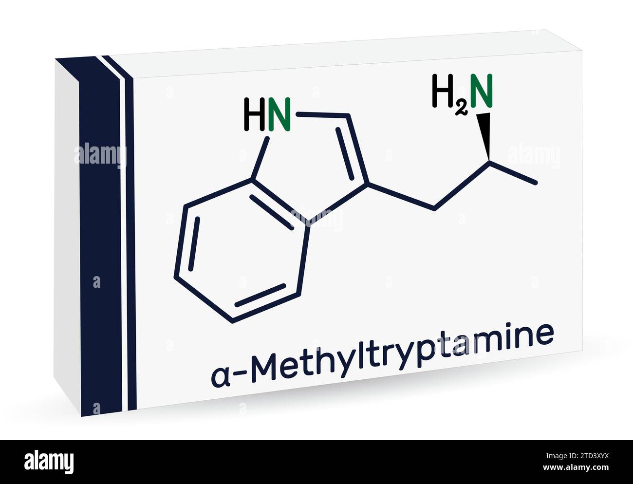 alpha-Methyltryptamine, αMT, AMT, molecule. It is psychedelic ...
