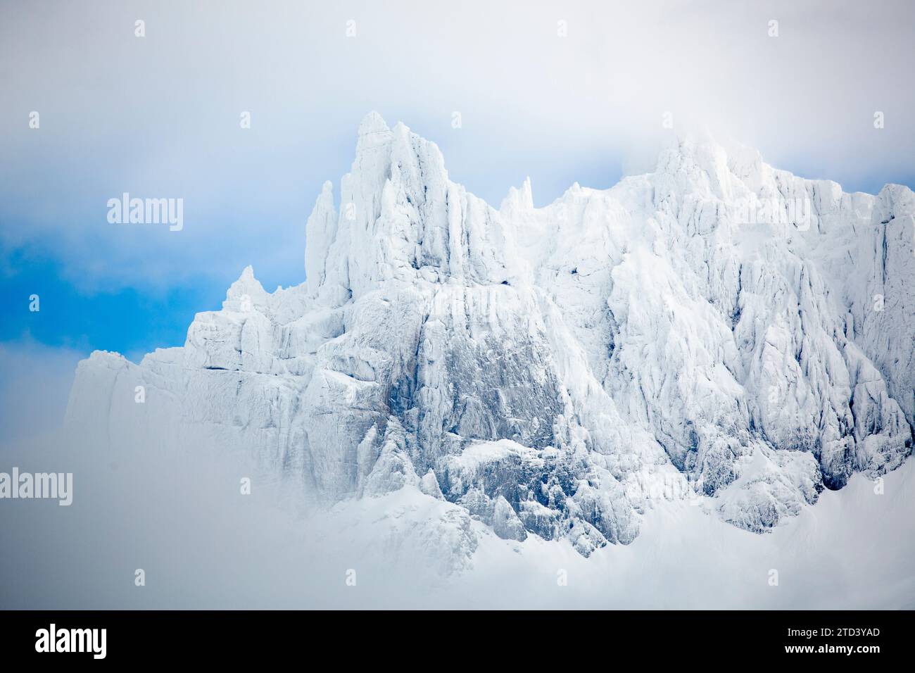 The mountain peak Gross Spannort as seen from Engelberg in Switzerland ...