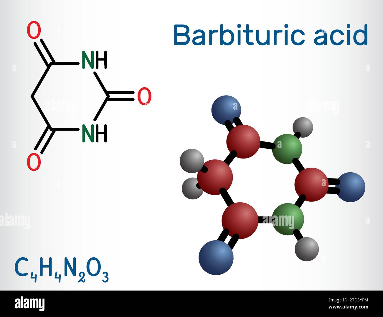 Barbituric acid, malonylurea or 6-hydroxyuracil molecule. It is parent ...