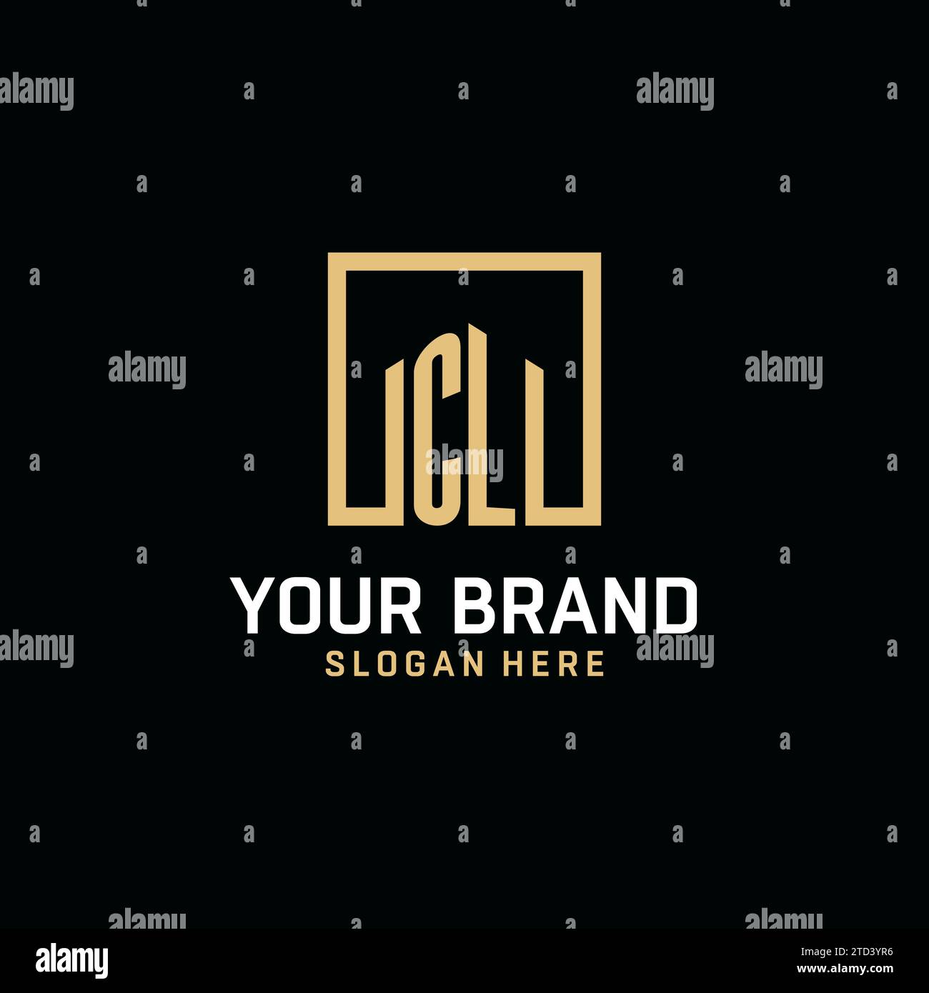 CL initial monogram logo design with square shape design inspiration ...