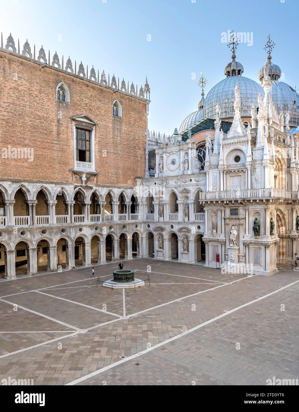 View of the inner courtyard of the Doge's Palace with St Mark's ...