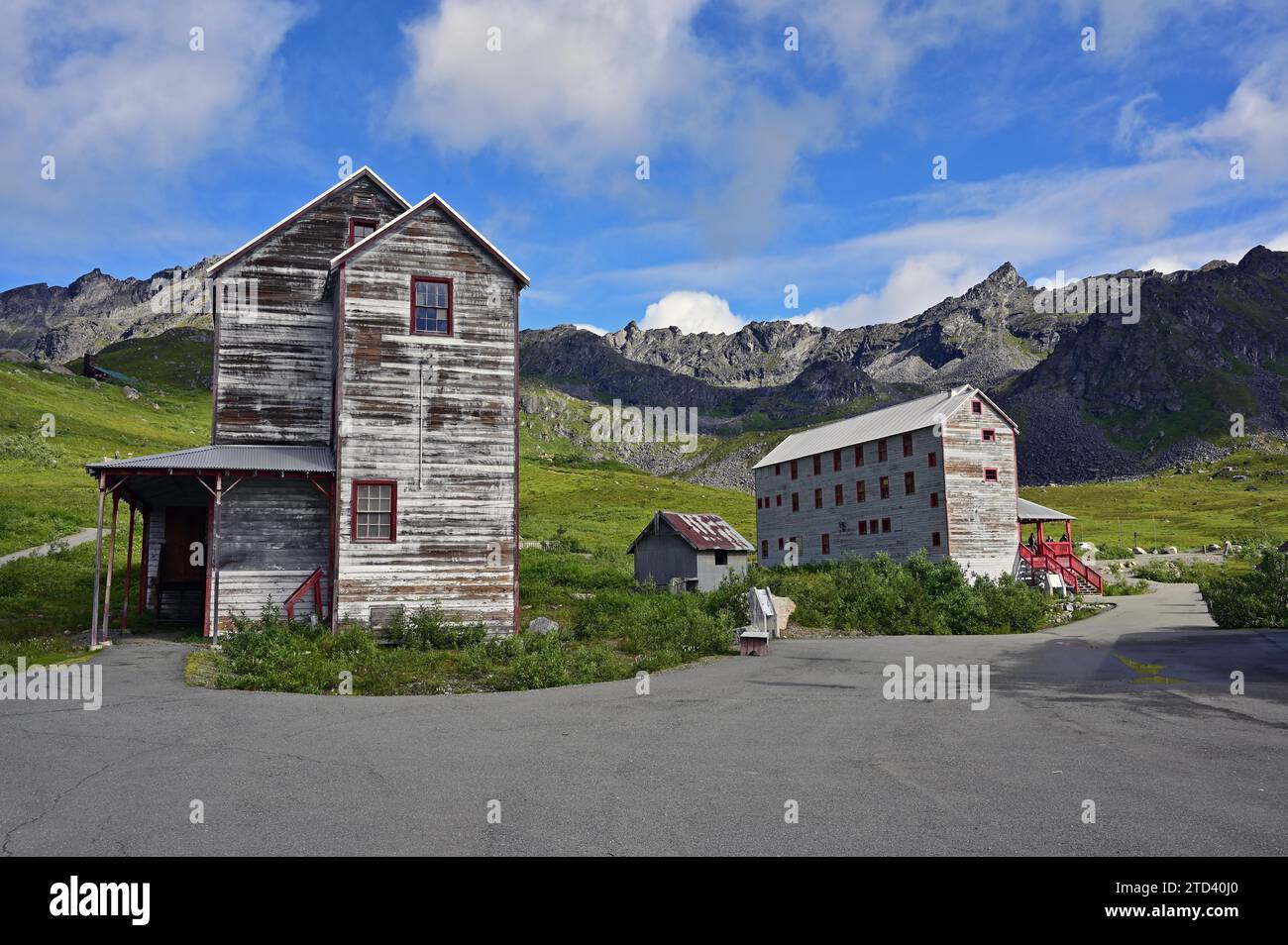Open-air museum of former gold mine, Hatcher Pass, Alaska Stock Photo ...