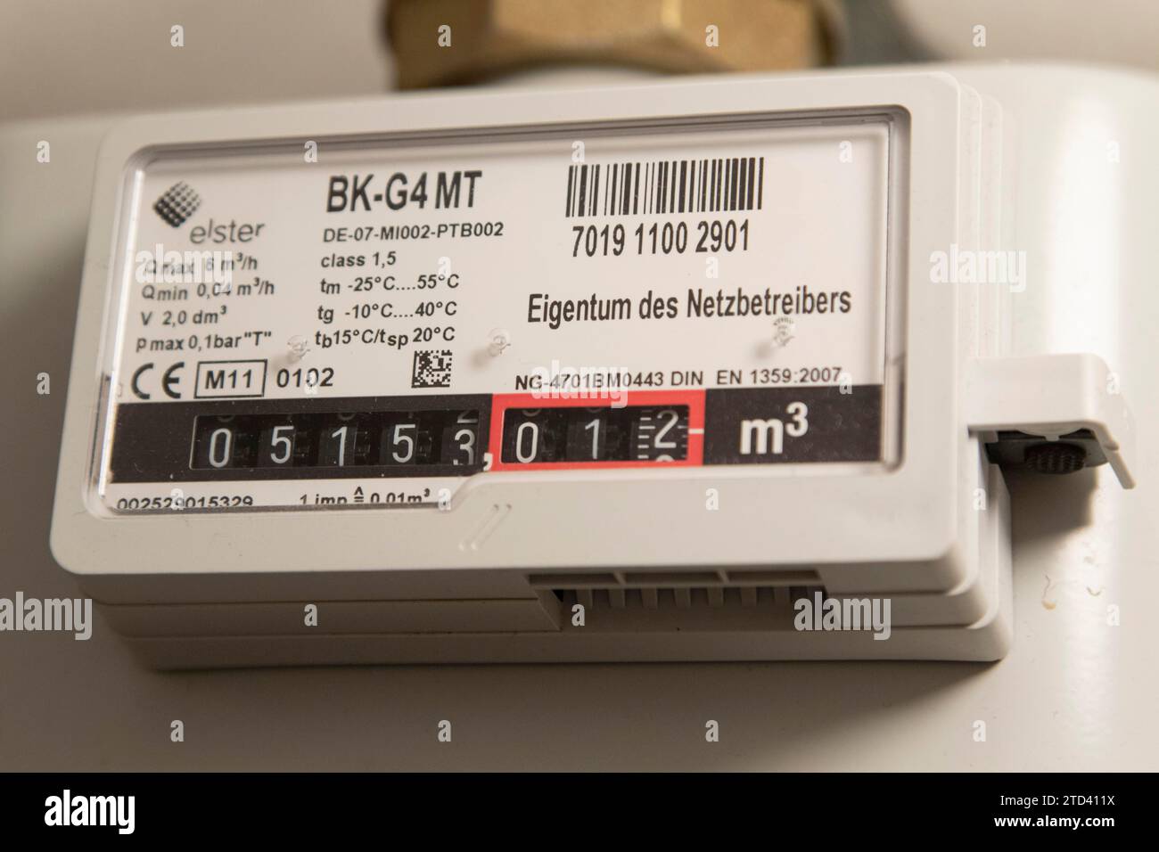 Symbolic image of energy costs in the household, natural gas, analogue ...