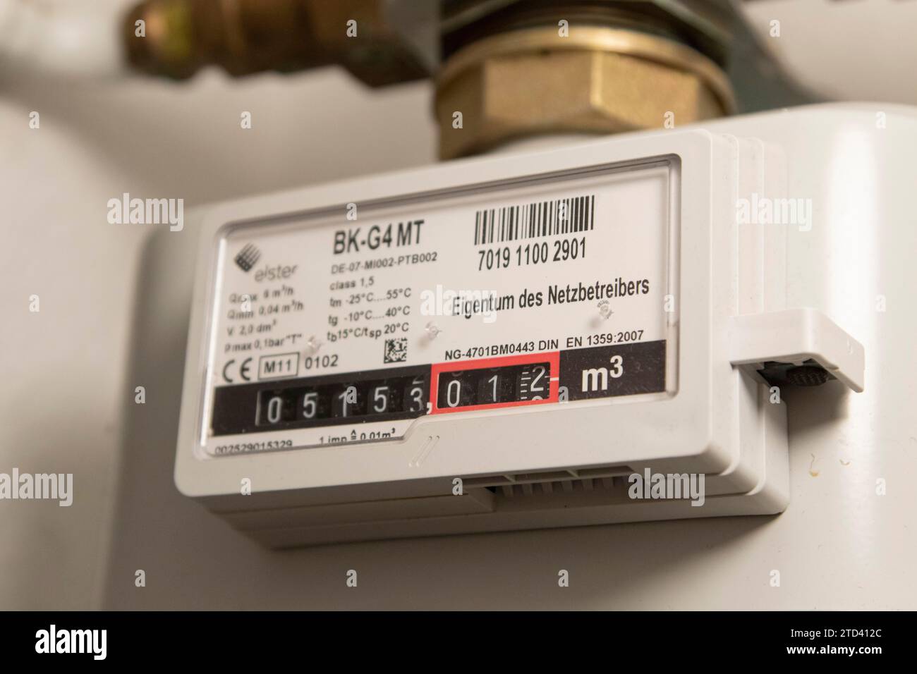 Symbolic image of energy costs in the household, natural gas, analogue ...