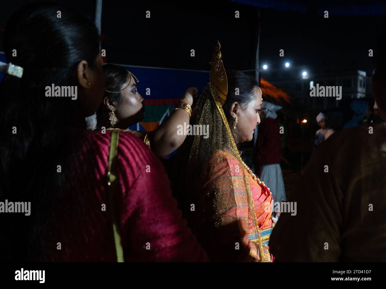 December 15, 2023: Artists gets ready backstage to perform in an ...