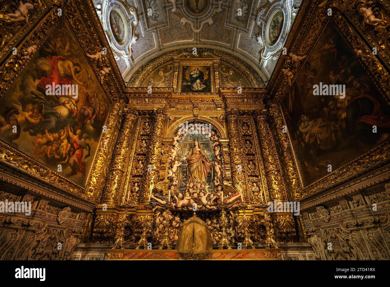 Side chapel in the Jesuit Church, St Rochus Church, Igreja de Sao Roque ...
