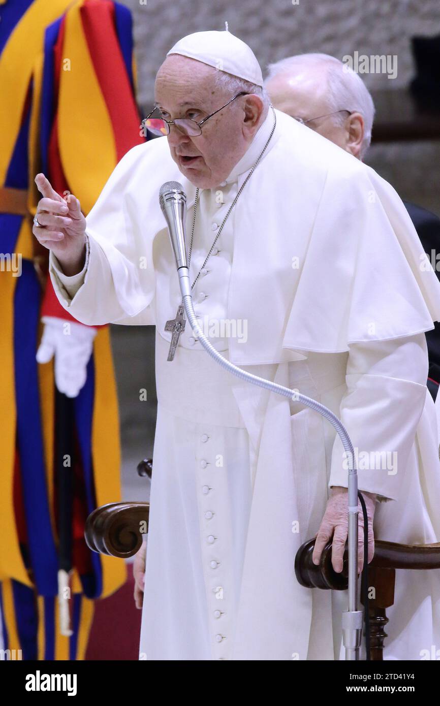 December 16, 2023 - POPE FRANCIS audience with the figures of the ...