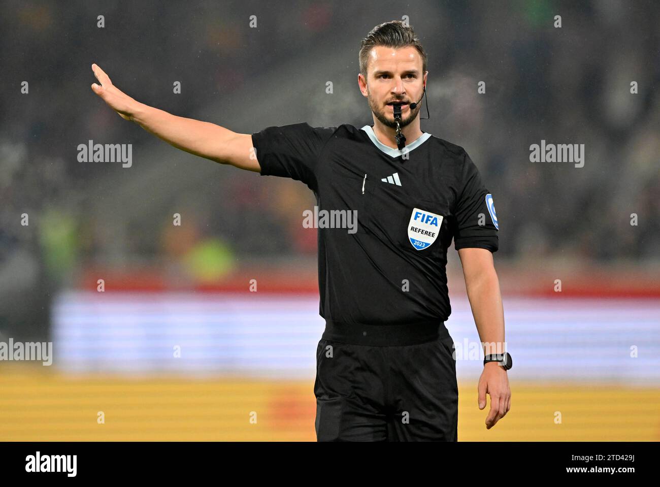 Referee Referee Daniel Schlager, Gesture, Gesture, Voith-Arena ...