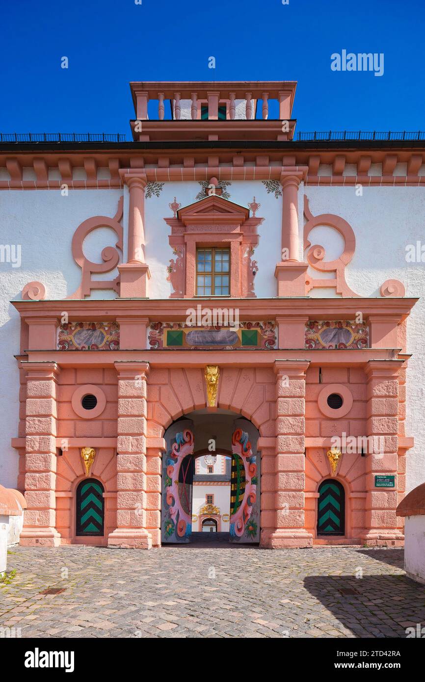 Augustusburg Castle, Renaissance portal Stock Photo - Alamy