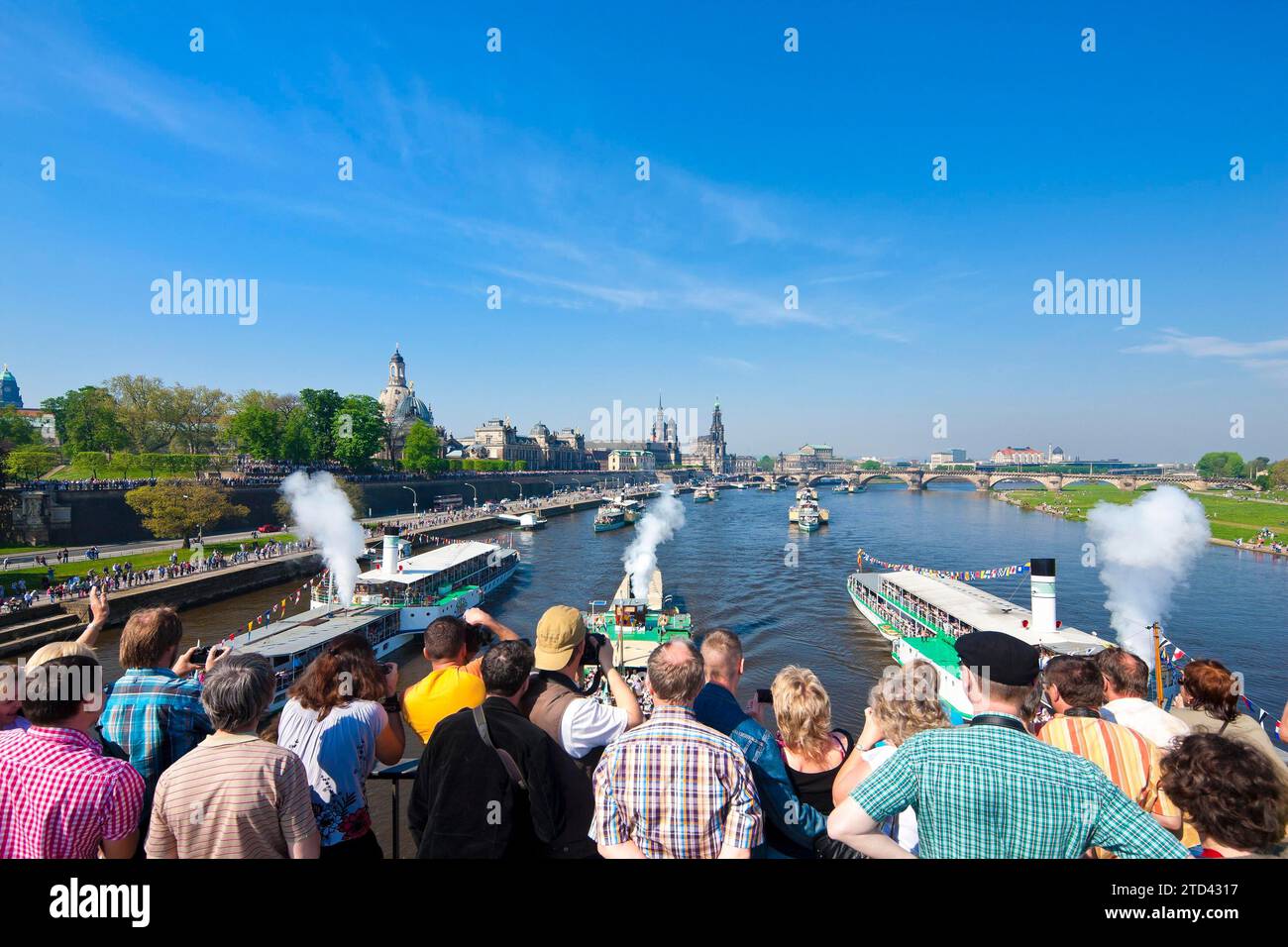 Steamboat parade on the Elbe Stock Photo - Alamy