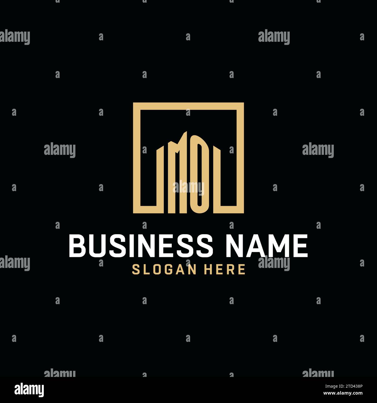 MO initial monogram logo design with square shape design inspiration ...